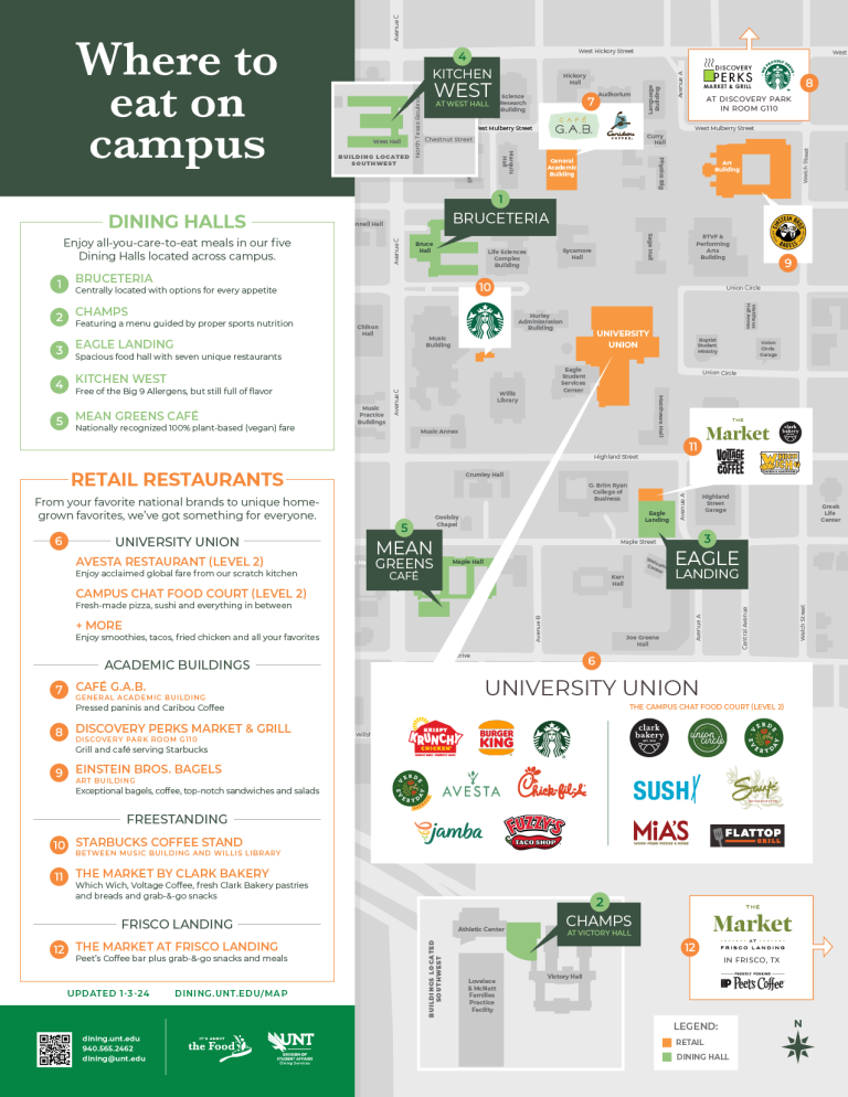 Map - UNT Dining Services